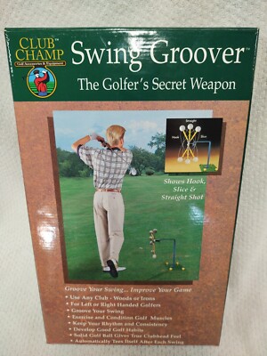 Club Champ Swing Groover Golf Trainer Indoor Outdoor Metal. | eBay