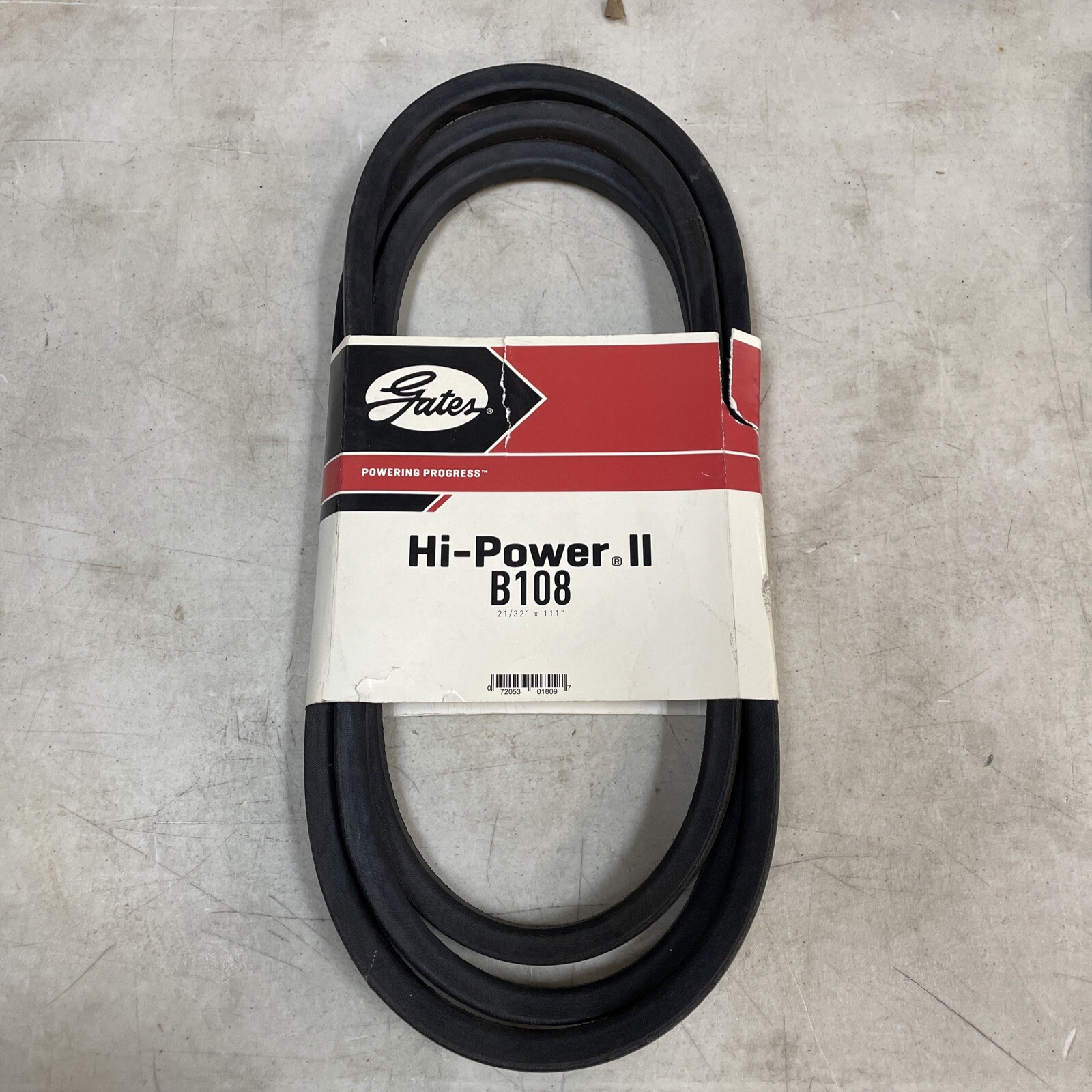 Gates B108, 21/32" x 111" Hi-Power II V Belt | eBay