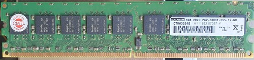Dataram 1GB 2Rx8 PC2-5300E-555-12 Server Ram Memory | eBay Australia