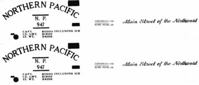 AMERICAN FLYER N.P. 947 REEFER WATER SLIDE DECAL S Gauge Trains Parts ...