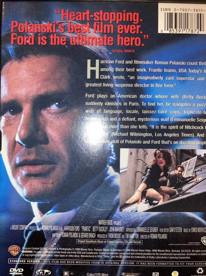 Frantic (DVD, 1998) 85391178729| eBay