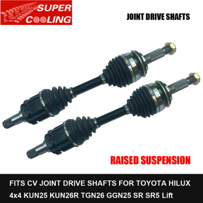 LH & RH CV Joints Drive Shafts Toyota Hilux 4x4 KUN25 KUN26R TGN26 ...