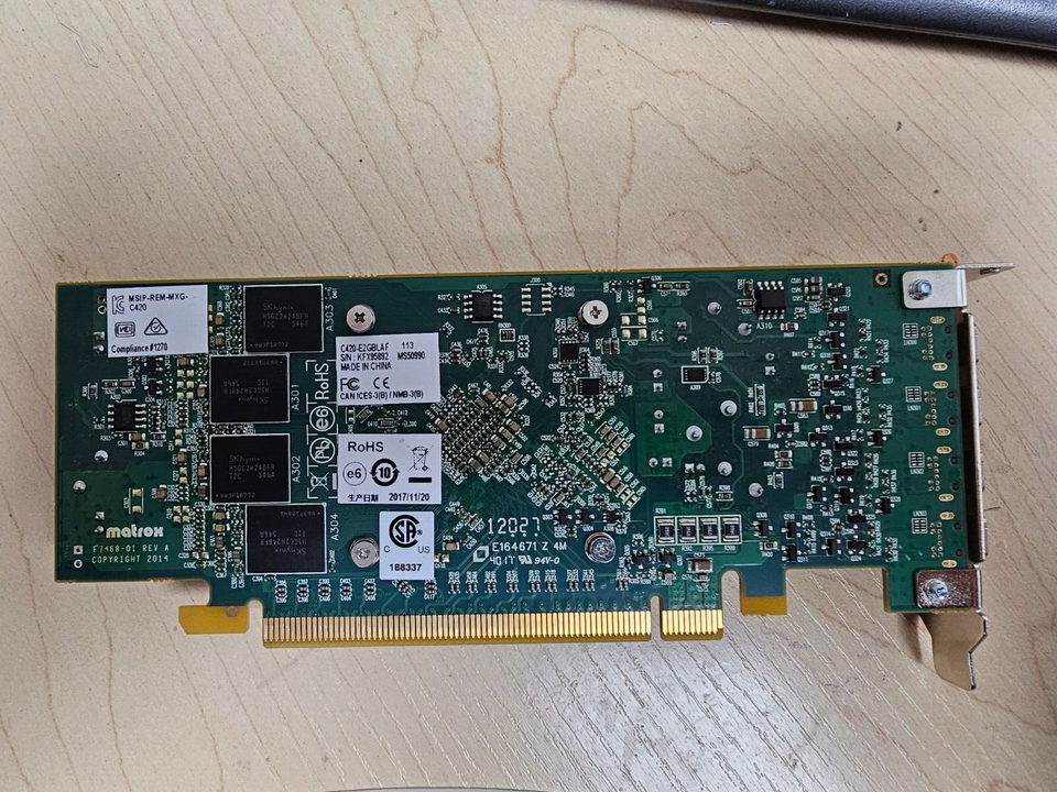 Matrox C420 2Gb GDDR5 Half Height Graphic Card PCIe 3.0 x 16 C420 ...