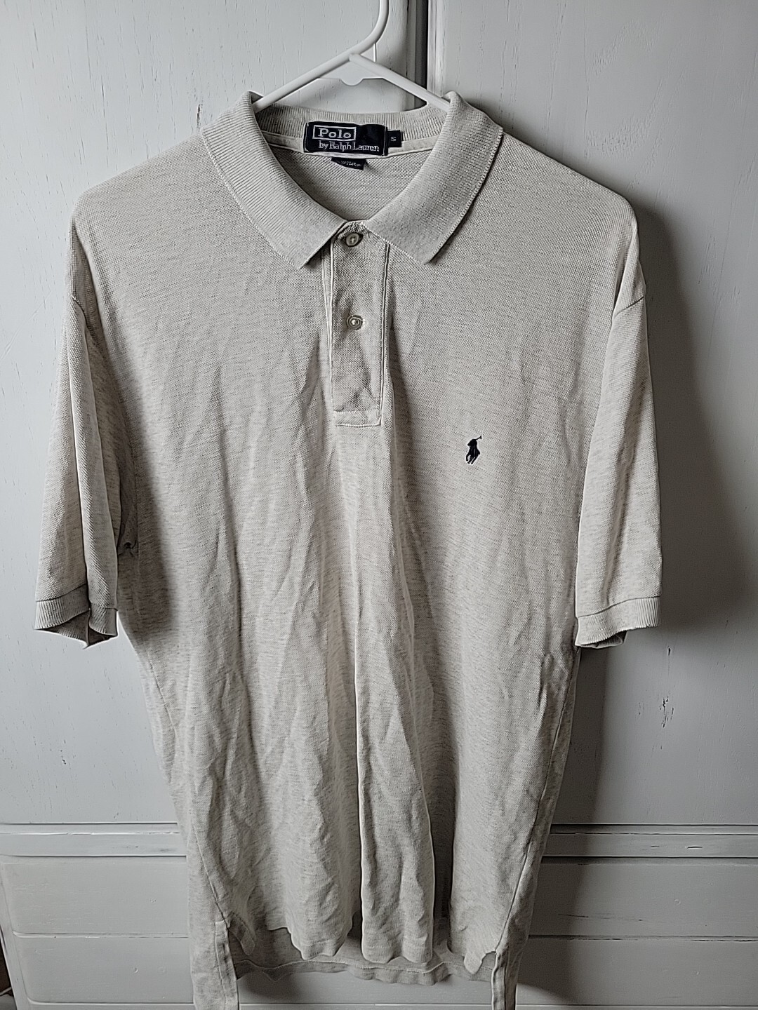 Vintage Polo Ralph Lauren Mens Ivory Polo Blue Pony S… - Gem