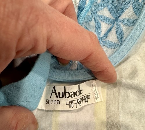 Aubade Paris Bra Corset Lingerie Striped Size 34B Sexy Intimates Womens ...