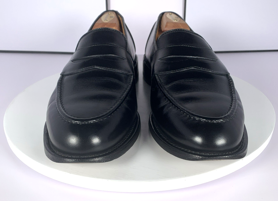 Allen Edmonds Randolph Black Leather Slip On Penny Loafers 4809 Bench ...