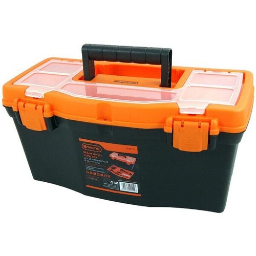 16"HEAVY DUTY TACTIX PLASTIC TOOL BOX CHEST STORAGE BAG CASE TRAY | eBay