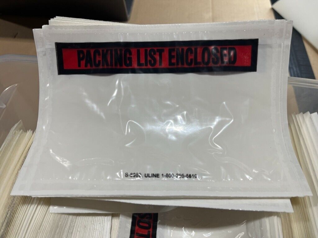 Uline S-8089 7.5" .5" Packing List Envelopes for sale online | eBay