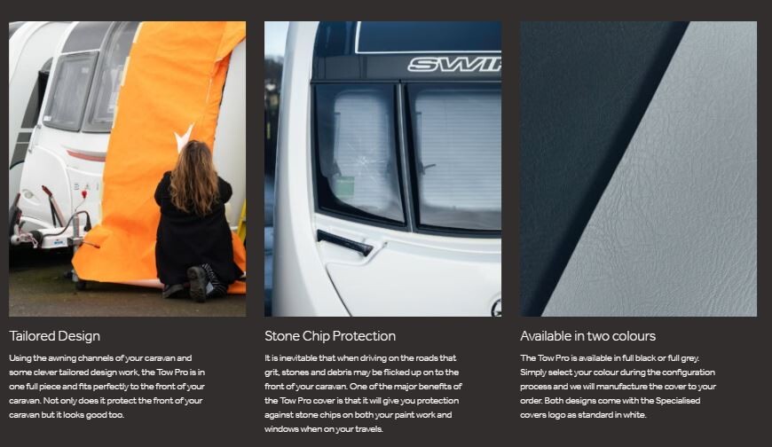 Specialised Covers New No Queue-Caravan Towing Cover-TowPro Swift ...