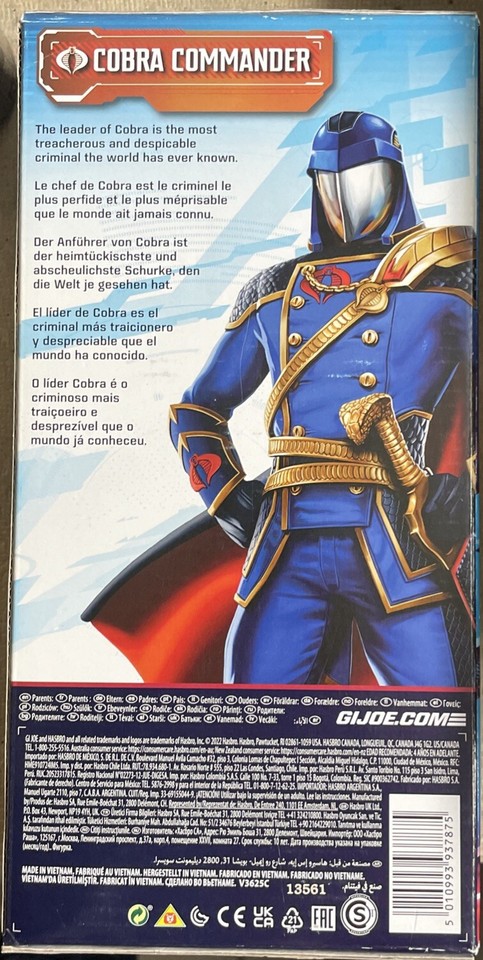Hasbro GI Joe Cobra Commander 9.5 Inch Action Figure Toy Brand New In ...