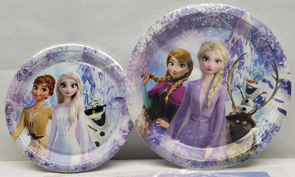 41pc Disney Frozen Elsa Birthday Party Supplies Plates Napkins ...
