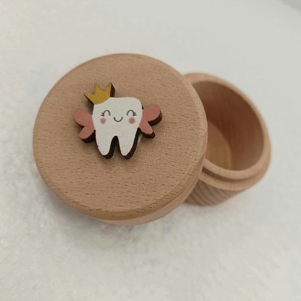 Tooth Box Teeth Saver Box Cartoon Wood Teeth Keepsake Box for Boys ...