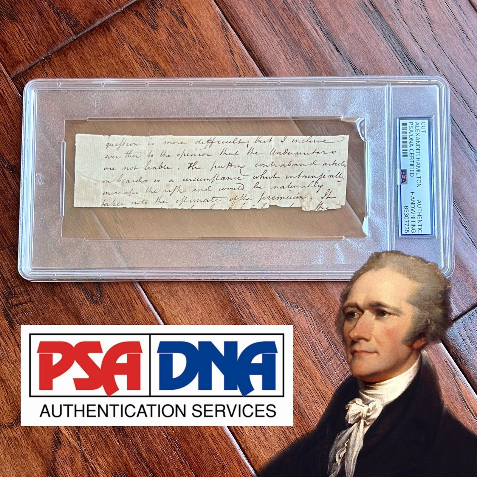 ALEXANDER HAMILTON * PSA * Autograph Handwritten Legal Case Un Signed ...