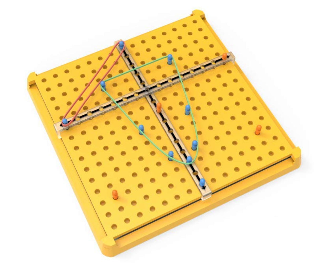 Geometry Learning Tool Toy! XY Coordinate Pegboard (Moveable X-Y Axis ...