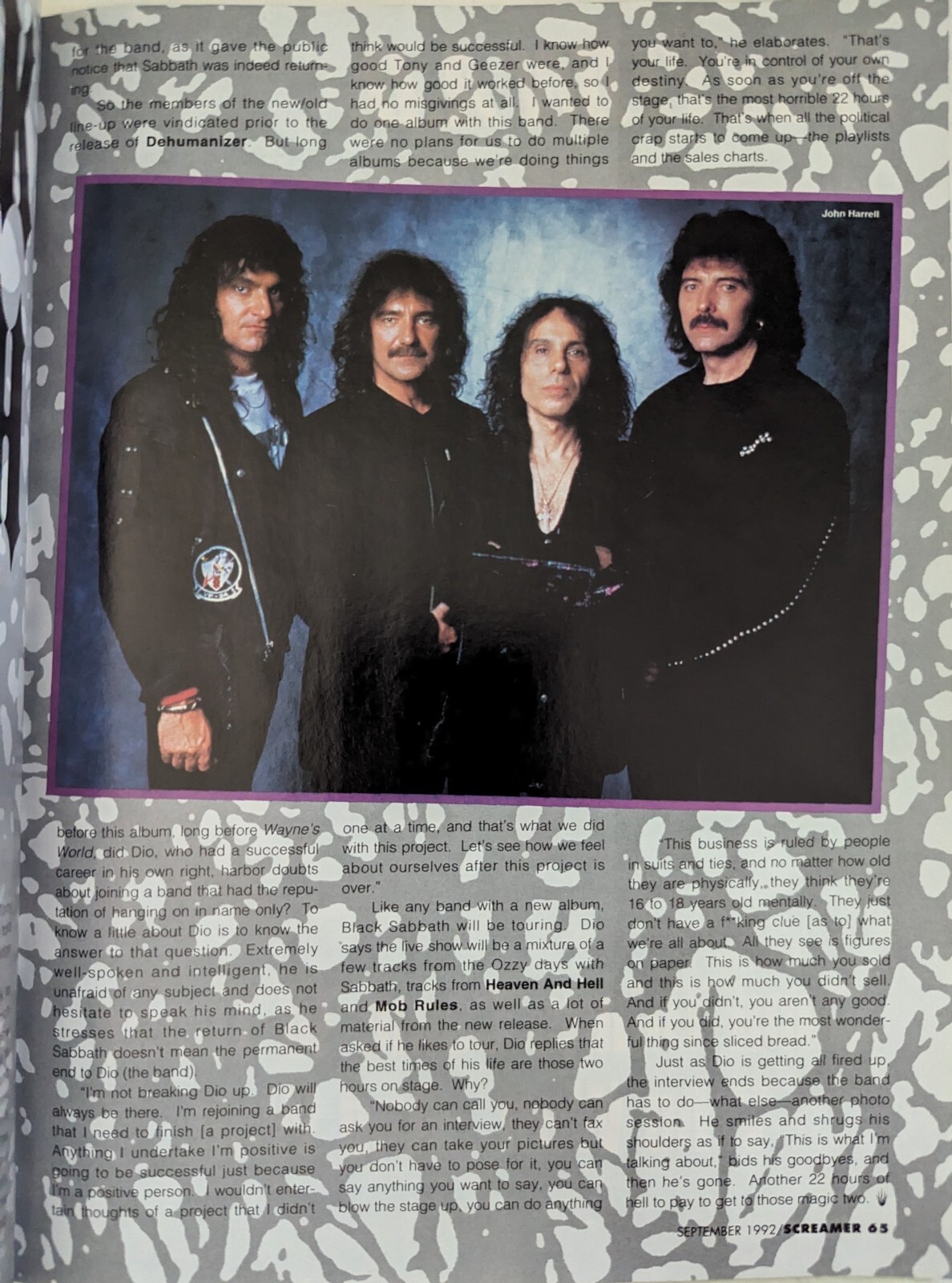 Screamer Magazine September 1992 Slaughter, Soundgarden, Sabbath ...