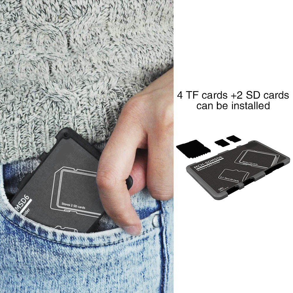 Slim Storage Holder TF Ultra Thin Box Memory Card Case Carrying Camera ...