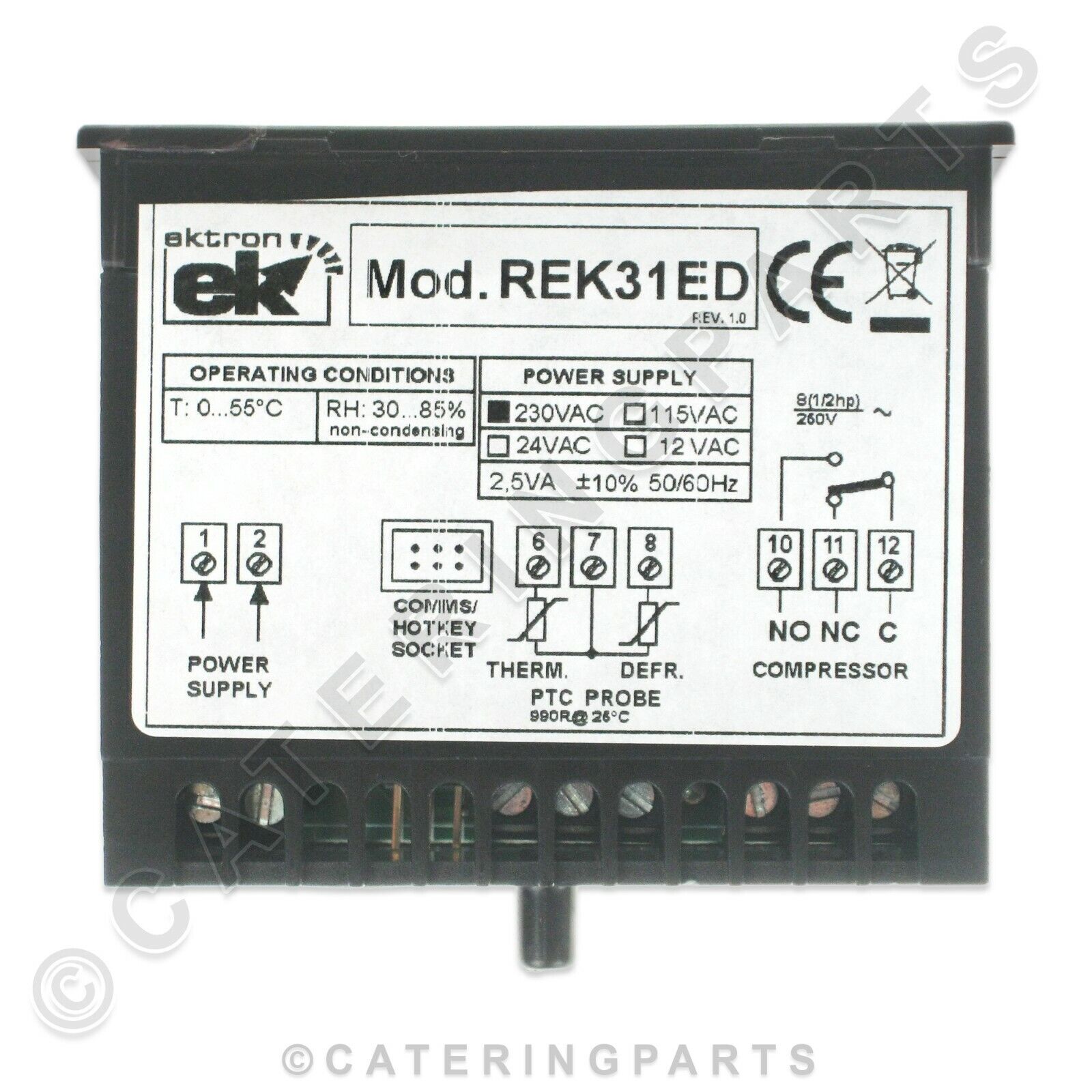 EKTRON REK 31 ED DIGITAL CONTROL TEMPERATURE CONTROLLER FOR ...