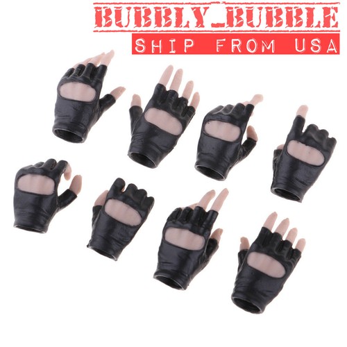 1/6 Scale Female Black Gloved Gun Hold Suntan Hands For 12" PHICEN ...