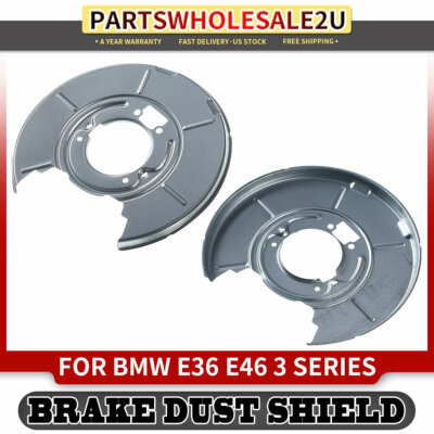 2pcs Rear Left & Right Brake Dust Shields for BMW E36 E46 318i 323i ...