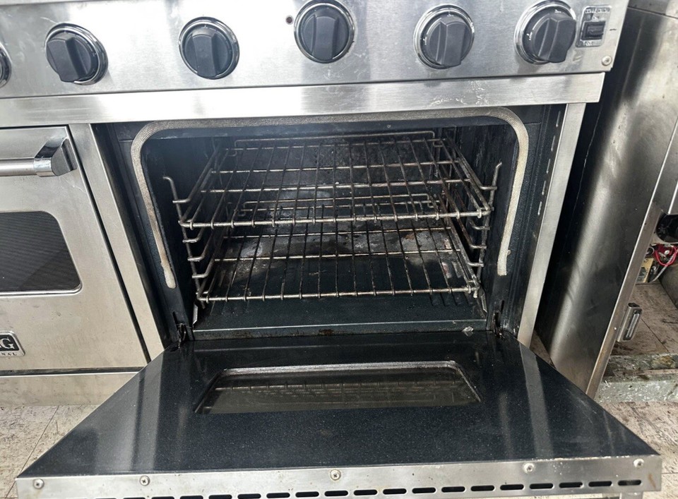 viking 48” dual fuel professional range stainless griddle 6 open ...