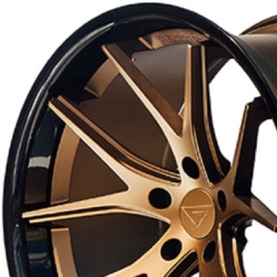 (4) 19x8.5 19x9.5 STAGGERED FERRADA WHEELS FR2 BRONZE / BLACK CONCAVE ...