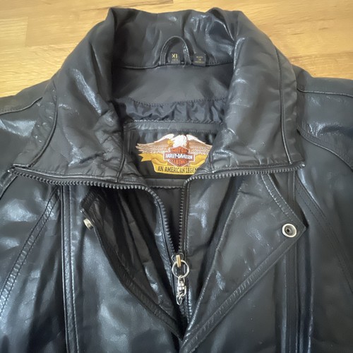 Harley Davidson Genuine MotorClothes Leather Jacket Mens XL - Black ...