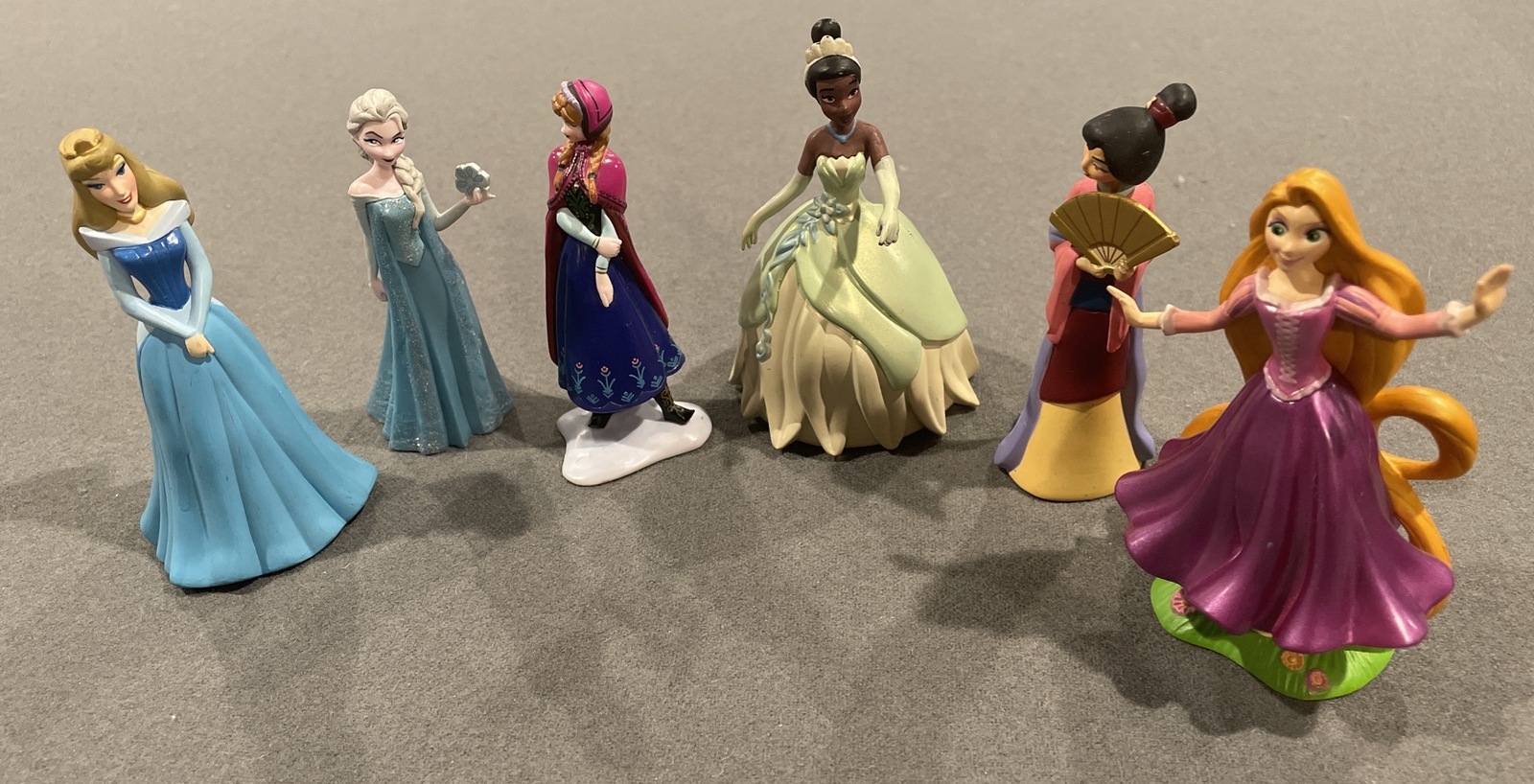 Lot of 6 Disney Princess PVC Figures Toys Cake Toppers Elsa Anna ...