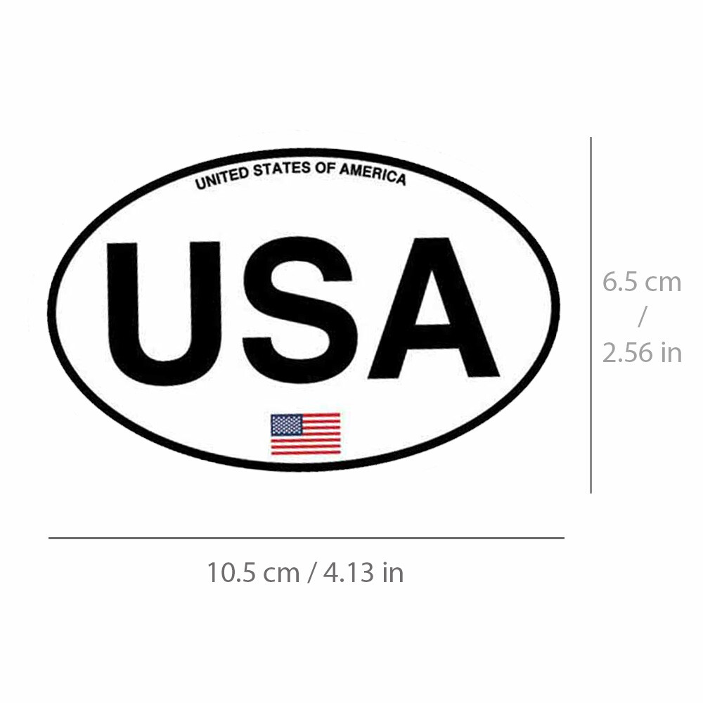 USA Country Code Sticker United States of America Flag Decal for Car ...