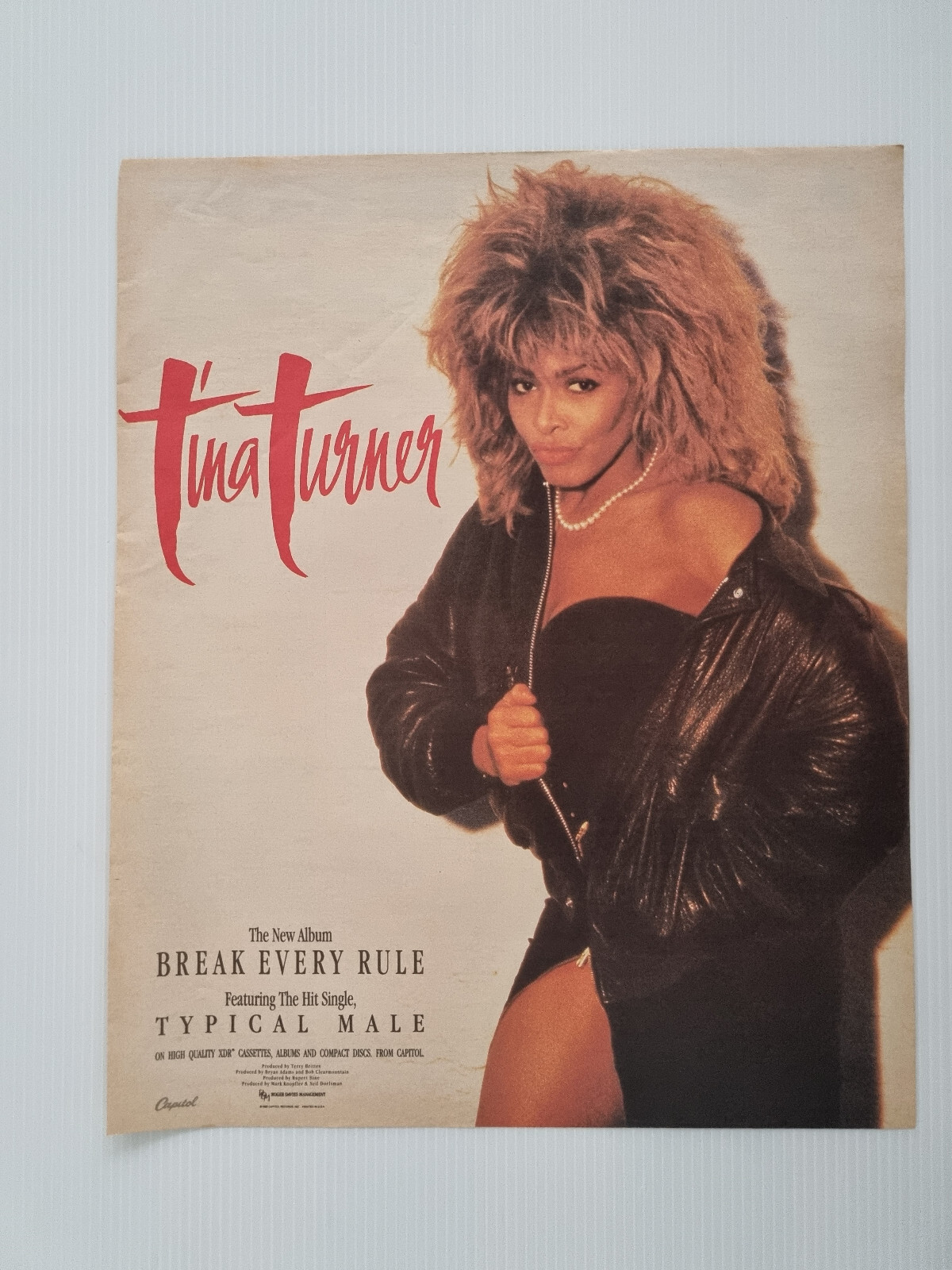 Tina Turner Break Every Rule Advertising Magazine Ad Pubblicita ...