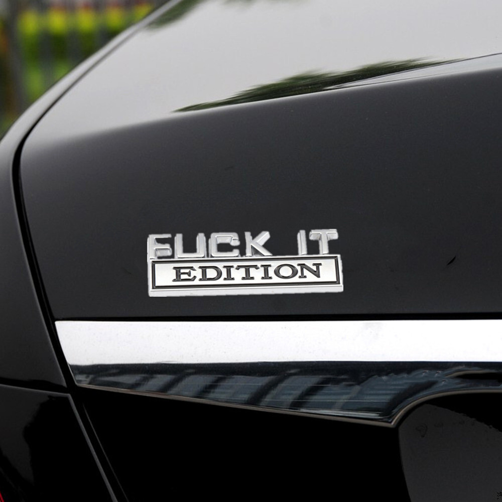 1X FUCK-IT EDITION Logo Car Trunk Emblem Badge Stickers Decal Trim ...
