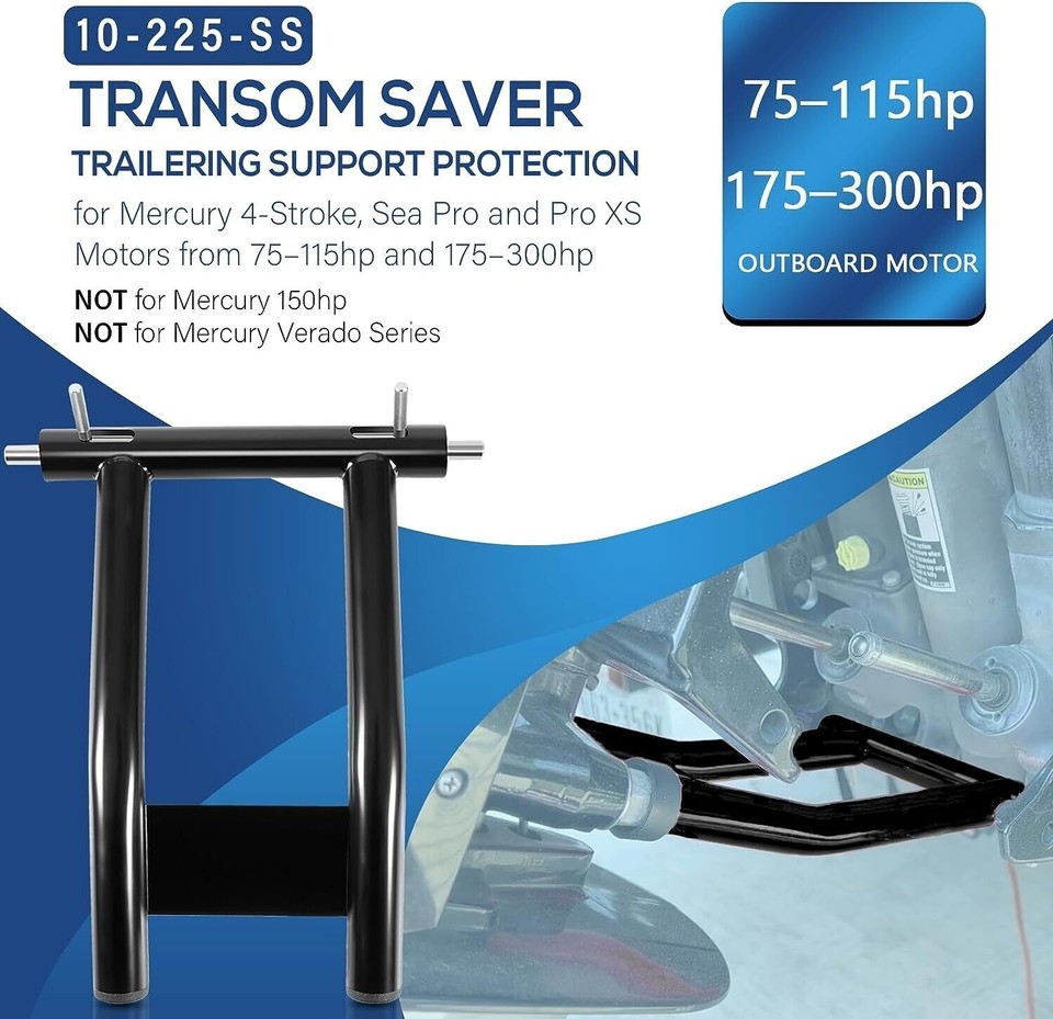 10-225-SS Outboard Transom Saver for Mercury 4-Stroke 75–115hp & 175 ...