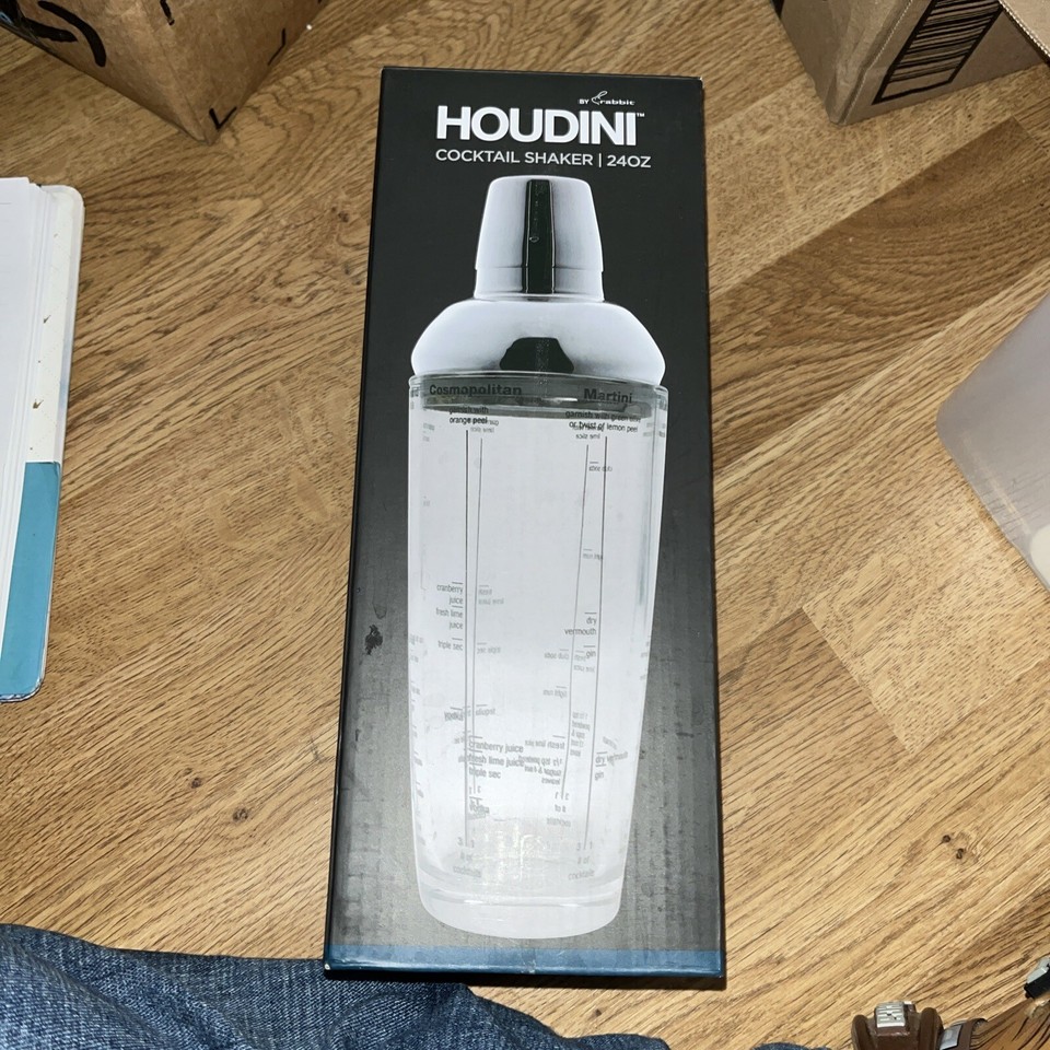 Rabbit Houdini • Recipe Cocktail Shaker • 20oz. • Glass “ NEW” | eBay