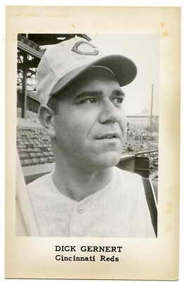 DICK GERNERT 1961 Real Cincinnati Reds Team-Issued Postcard Photo RARE ...