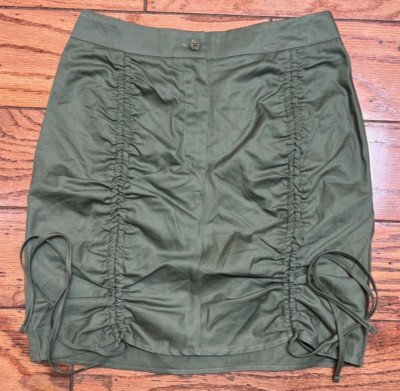 Happily Grey - Drawstring Mini Skirt - Army Green - Size S - NWT | eBay