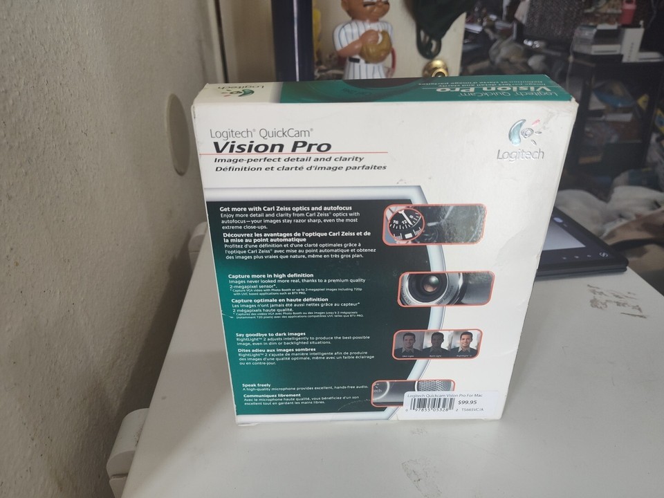 Logitech QuickCam Vision Pro / Carl Zeiss Optics 2MP Microphone for MAC ...