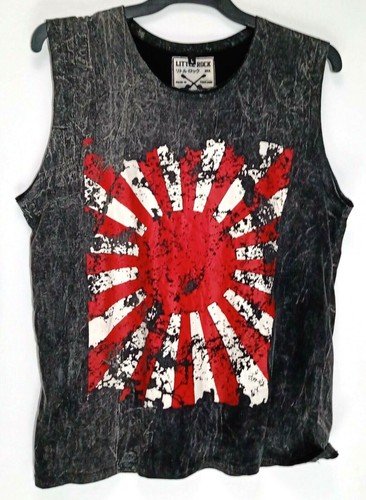 Rising Sun Little Rock Distressed Styled Sleeveless T Shirt L Pit to ...