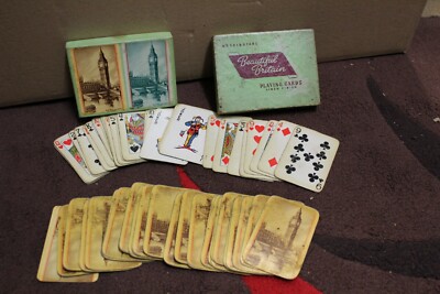 Waddingtons Beautiful Britain Playing Cards Linen Finish | eBay