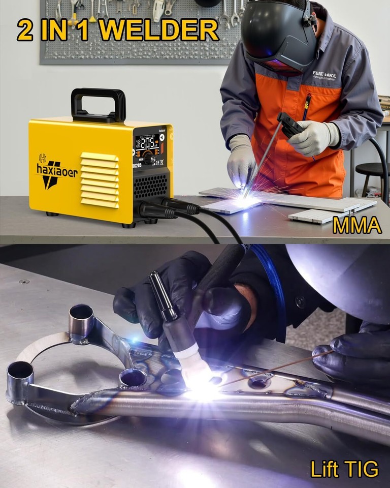 haxiaoer 205A 2-in-1 MMA/Lift TIG ARC Welding Machine, 240V Stick ...