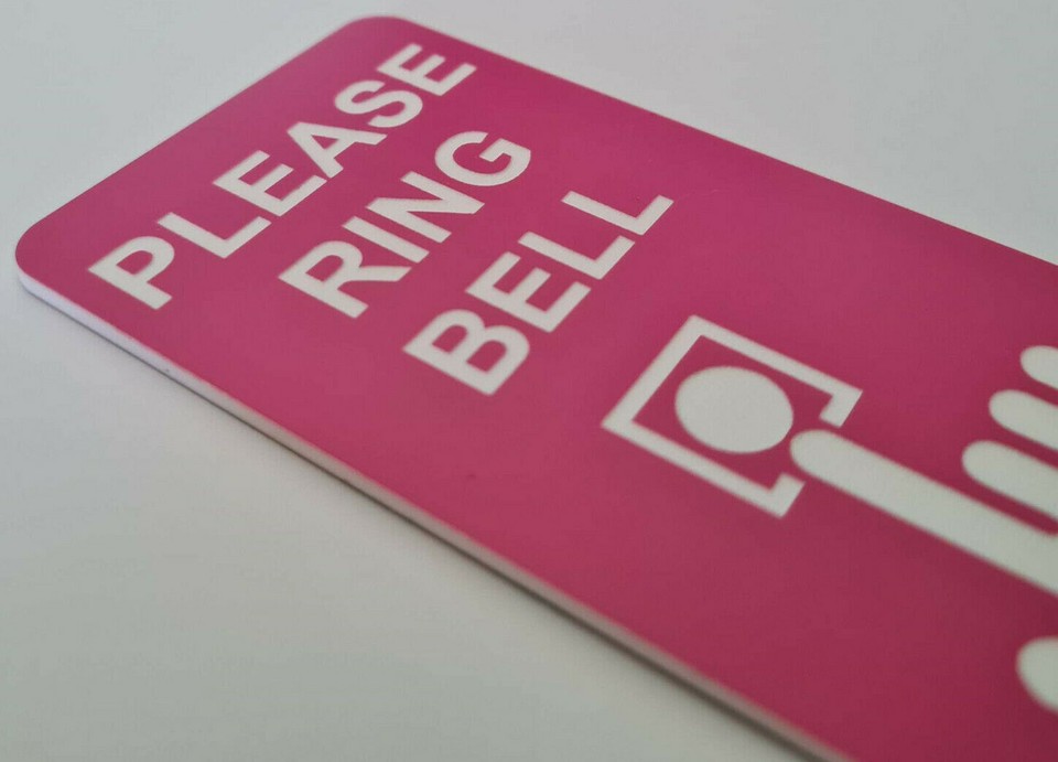 Please Ring Bell Sign Plaque Door Doorbell Buzzer Push Button Intercom ...