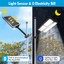 LED Street Light Solar Power with Pole Remote Control sensor Waterproof ...