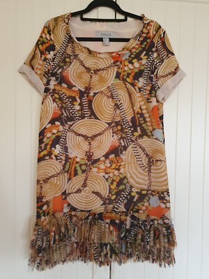 ERMIS Womans Dress SIZE 8 EARTHY BROWN TONES Lightweigt Gorgeous ...