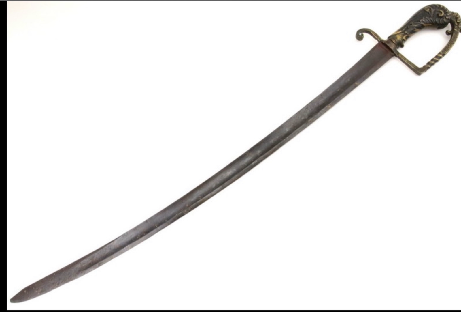 Rare American Revolution Hanger Cutlass Sword engraved beautiful Brass ...