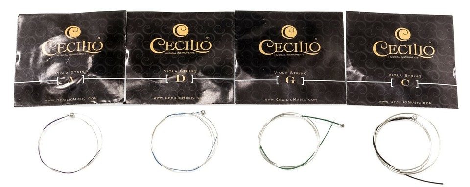 2 Pack Cecilio Musical Instruments 4/4 Viola Strings A, D, G, and C 15 ...
