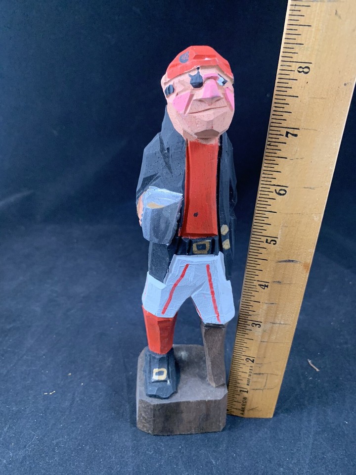 Vintage Hand Carved Wood Carving Folk Art Pirate Peg Leg Sailor Man ...
