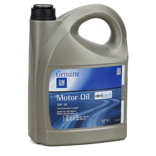 5W-30 Dexos 2 Longlife Motoröl 1942003 5 Liter 5W30 Öl Original Opel GM ...