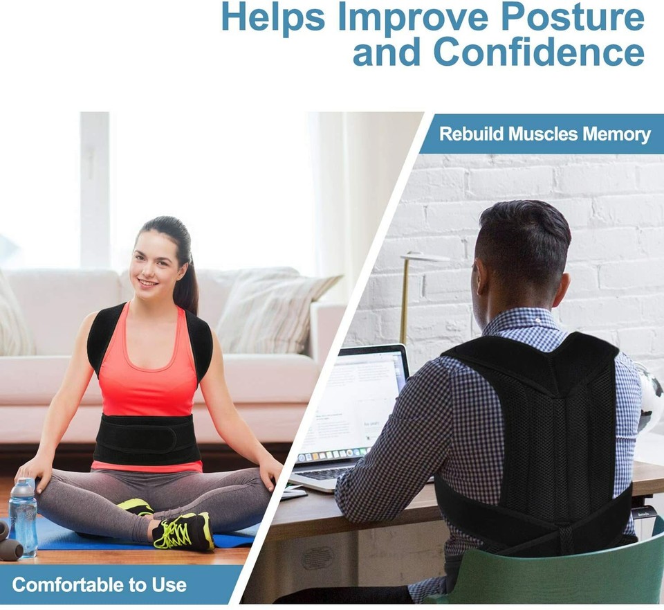 Copper Compression Posture Corrector - Adjustable Posture Support Back ...