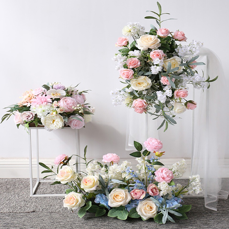Metal Geometric Flower Rack Centrepiece Wedding Art Column Vases Stand ...