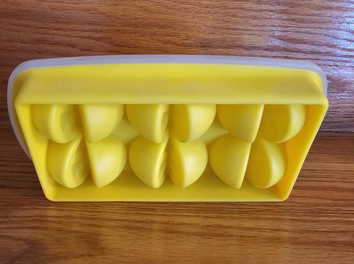 Joie Silicone Mold Lemon Wedge Ice Maker Tray W Lid 8x4" Preowned Makes ...