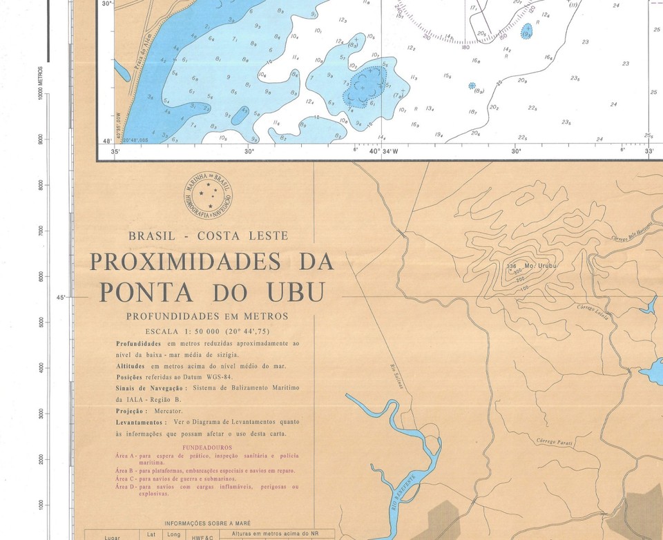 1404 Proximities Der Ponta Do Ubu Brasil Costa Leste Chart Map Maritime ...