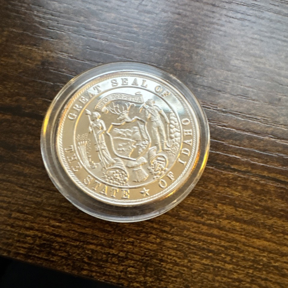 1oz IDAHO Centennial 1990 .999 Great seal Esto Perpetua | eBay